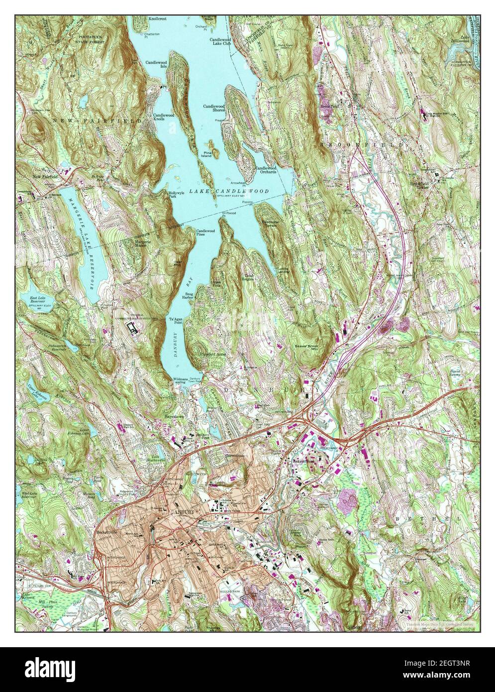 Danbury, Connecticut, map 1963, 1:24000, United States of America by ...