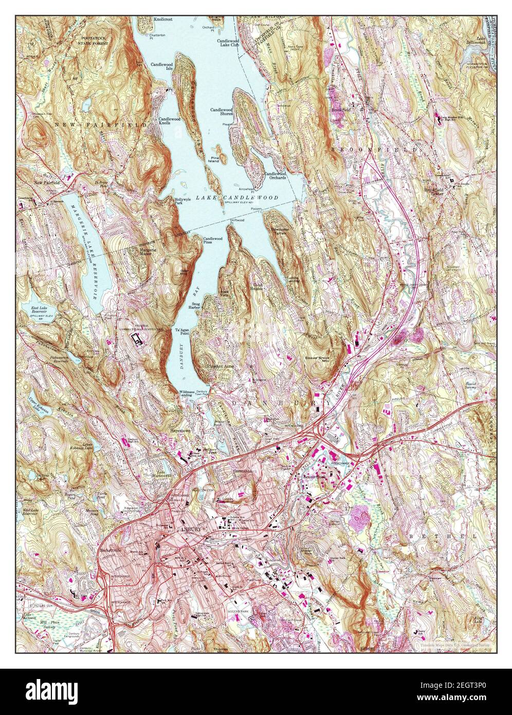 Danbury, Connecticut, map 1963, 1:24000, United States of America by ...