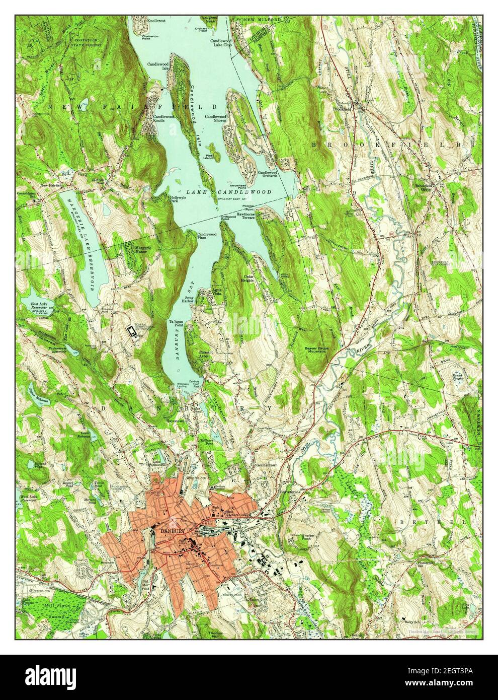 Danbury map hi-res stock photography and images - Alamy