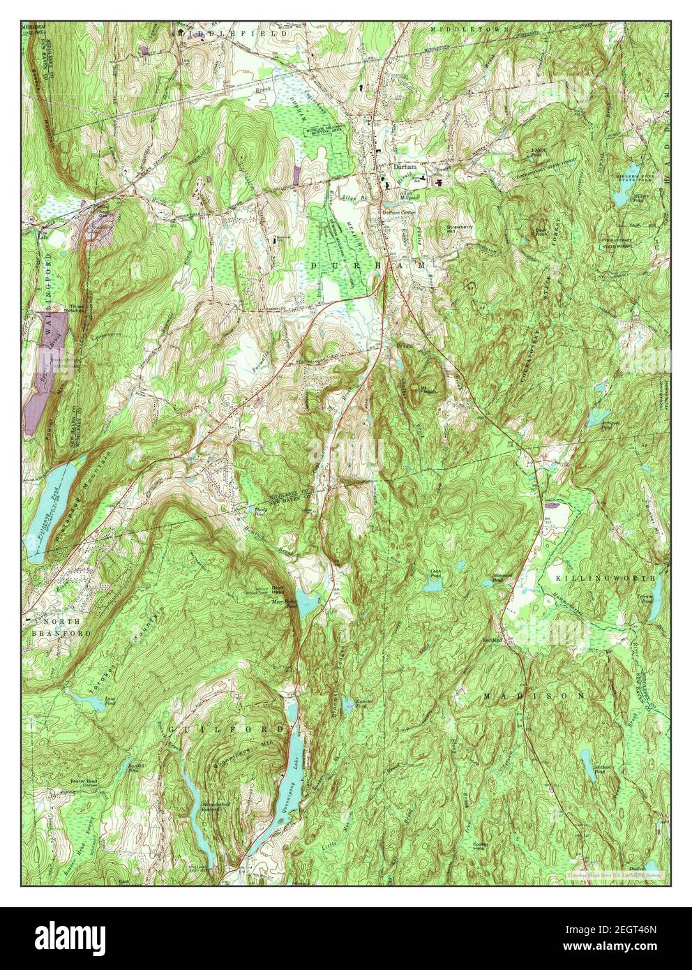Durham, Connecticut, map 1964, 1:24000, United States of America by ...