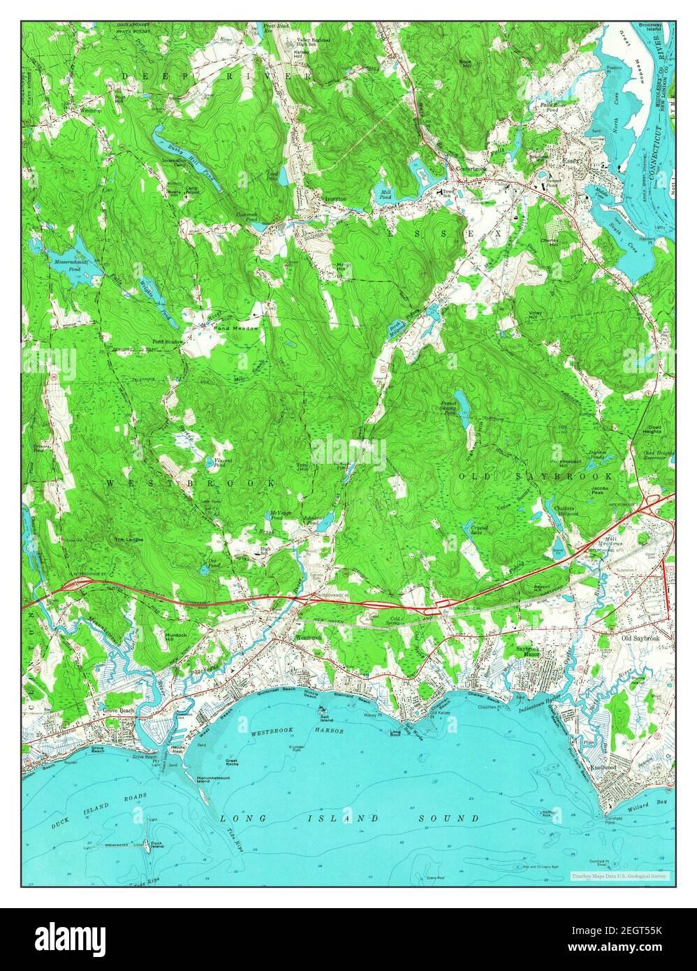 Essex, Connecticut, map 1958, 1:24000, United States of America by ...