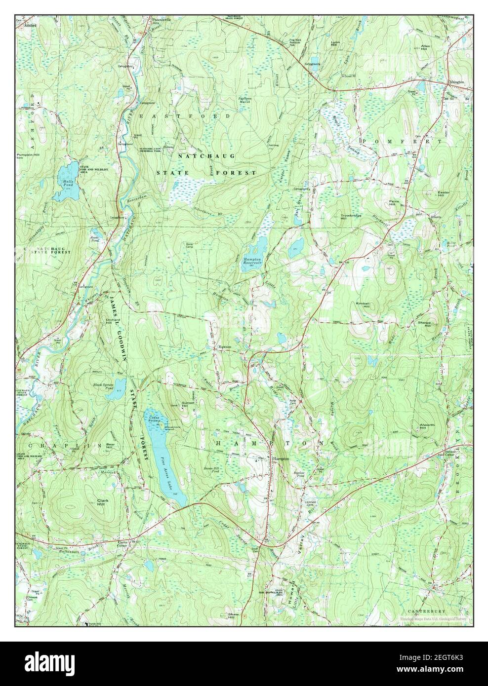 Hampton, Connecticut, map 1984, 1:24000, United States of America by ...