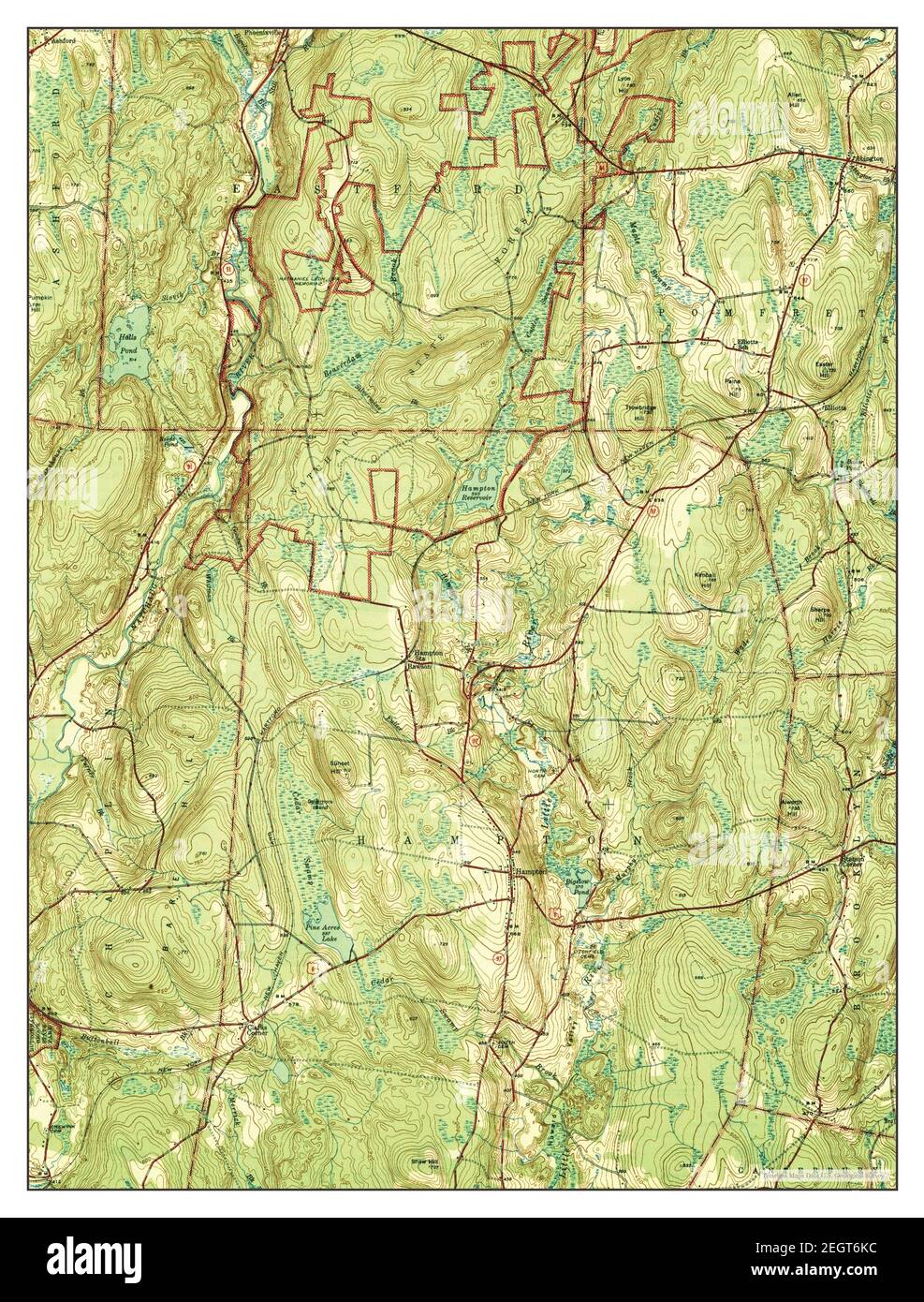 Hampton, Connecticut, map 1944, 1:31680, United States of America by ...