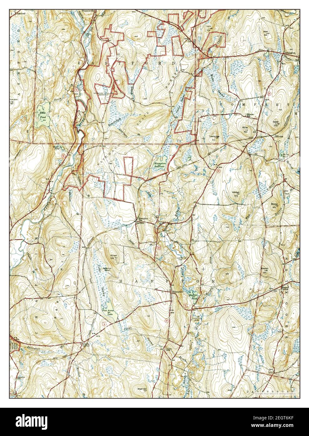 Hampton, Connecticut, map 1944, 1:31680, United States of America by ...