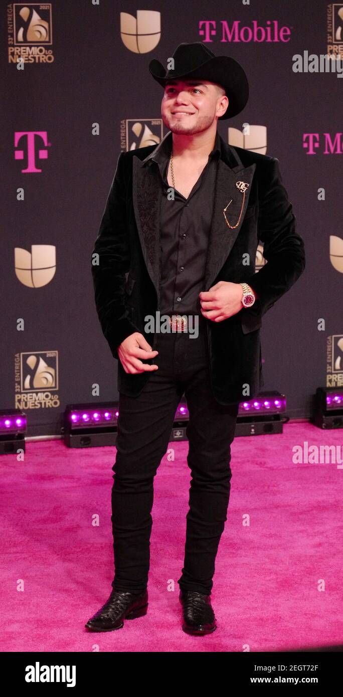 Miami, United States. 18th Feb, 2021. Lenin Ramírez walks the red ...