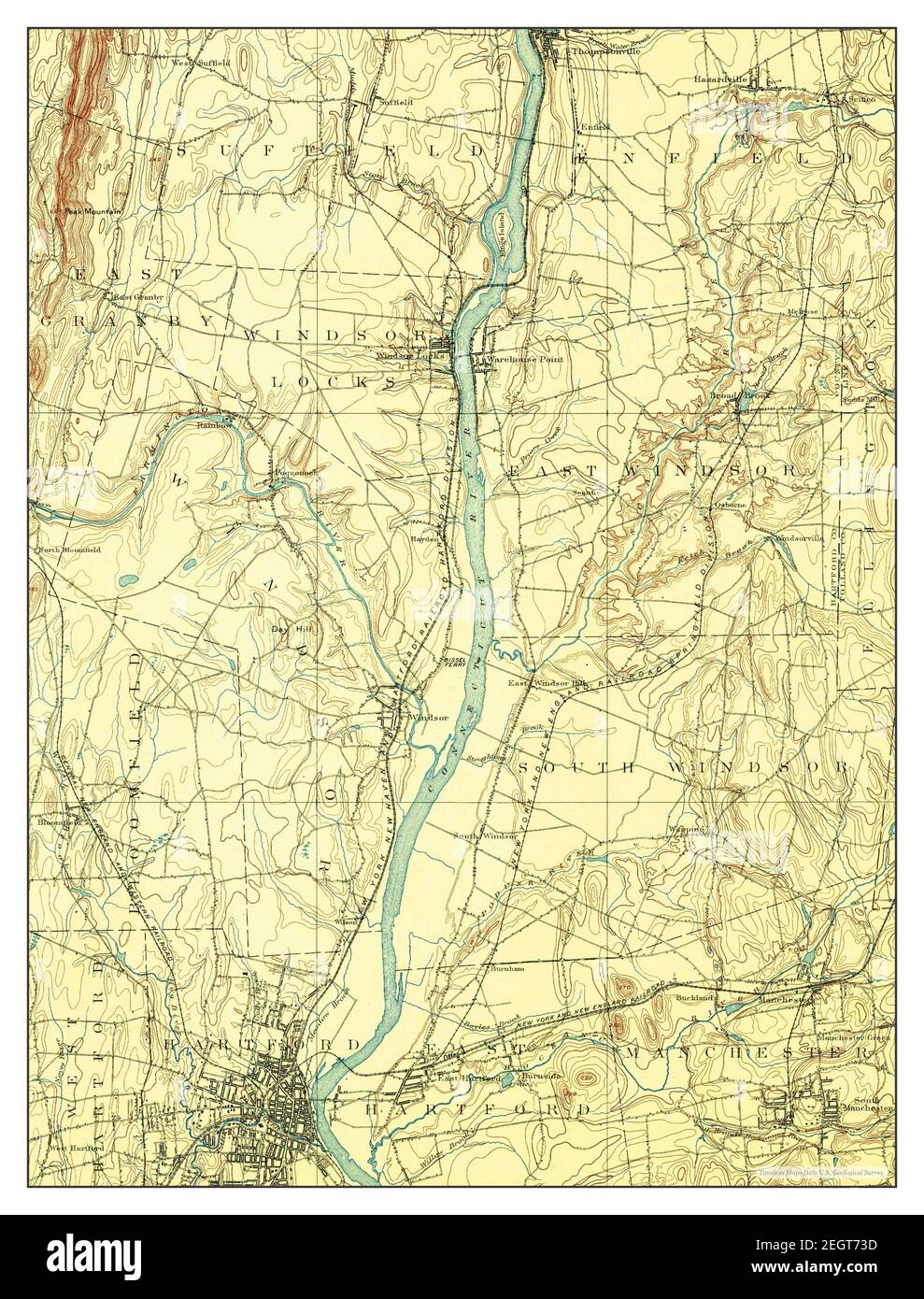 Old map of hartford hi-res stock photography and images - Alamy