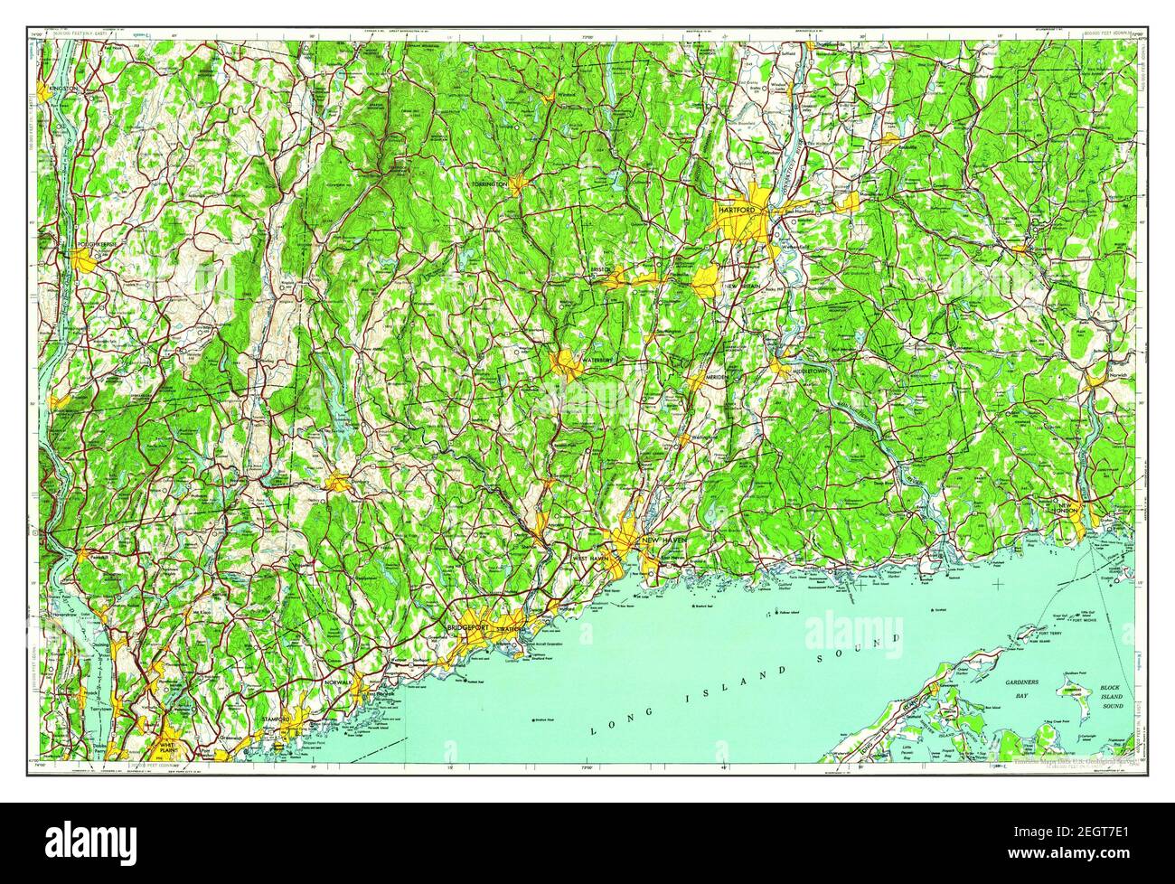 Old map of hartford Cut Out Stock Images & Pictures - Alamy