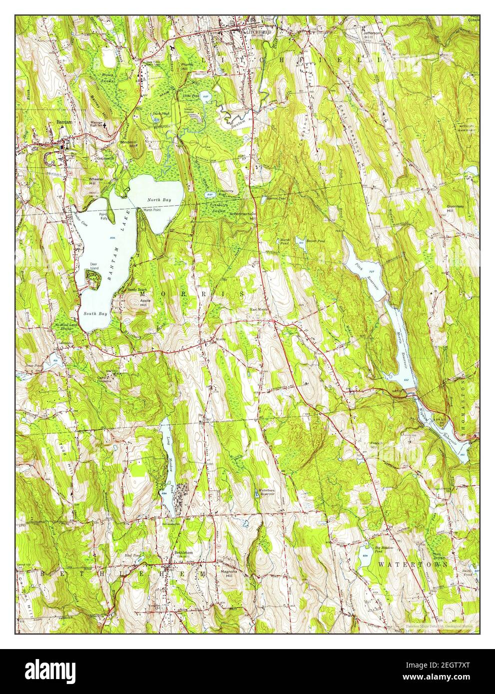 Litchfield, Connecticut, map 1956, 1:24000, United States of America by ...