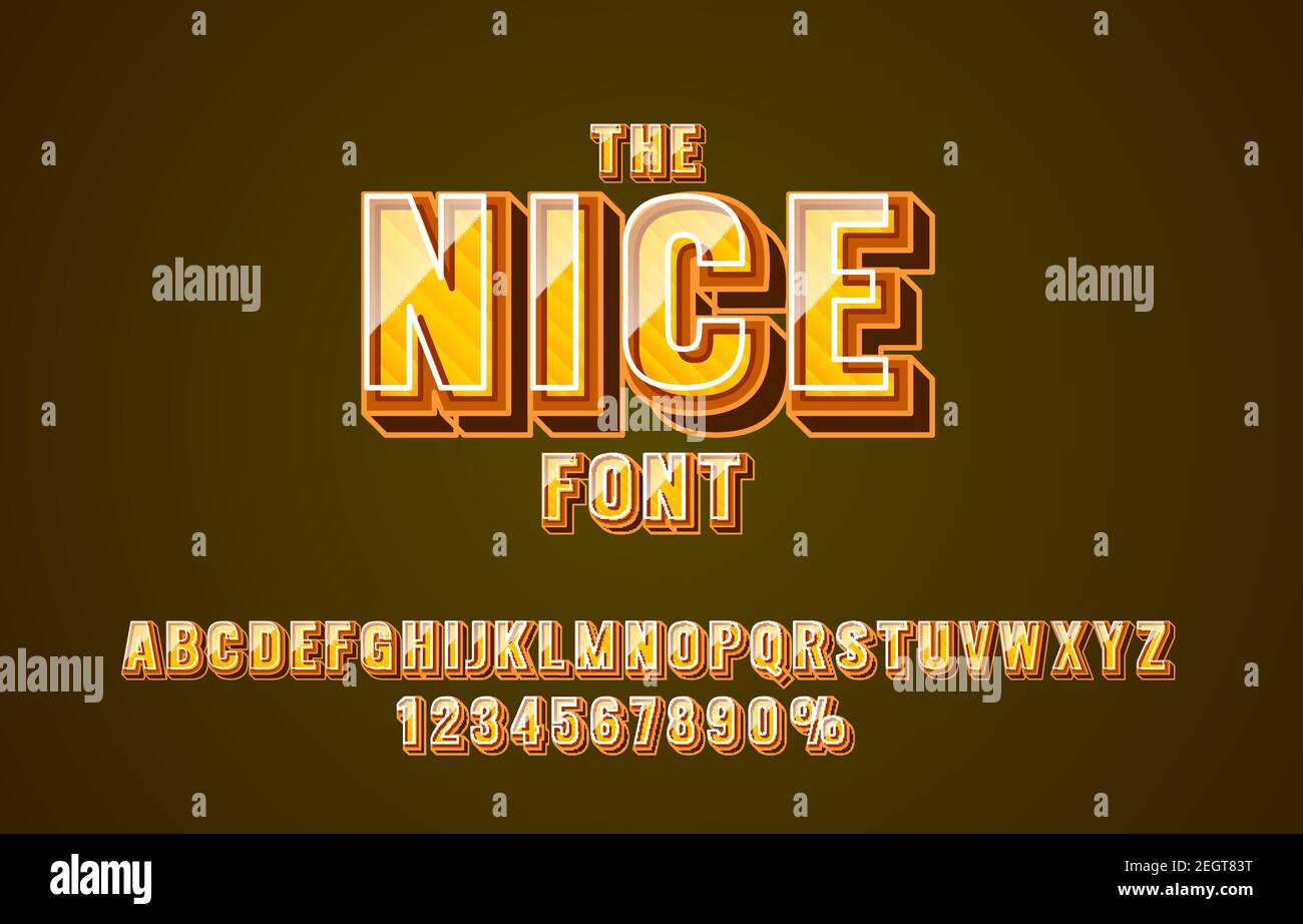 Stylized alphabet letters numbers Stock Vector Images - Alamy