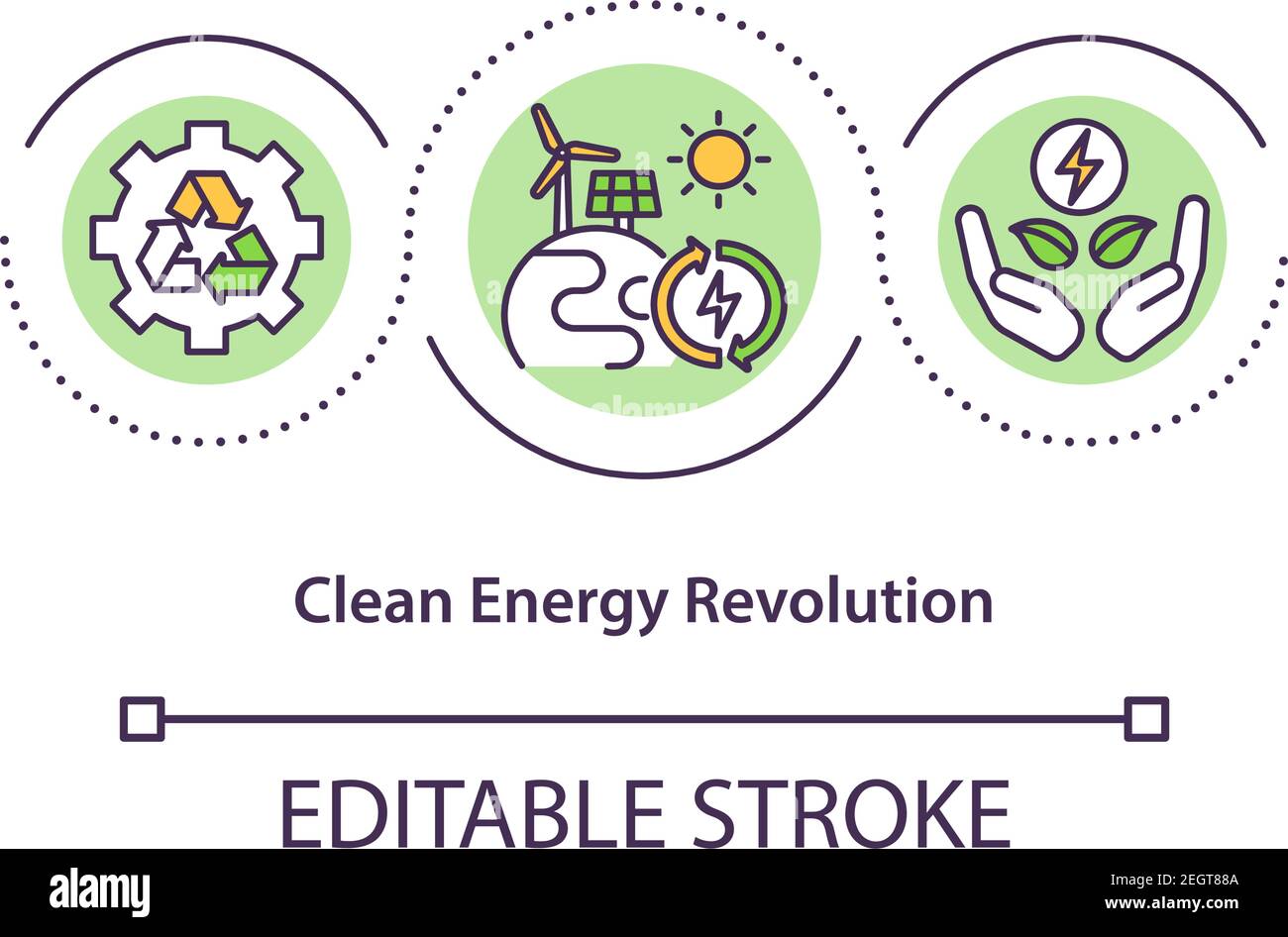 Clean Energy Revolution concept icon Stock Vector Image & Art - Alamy