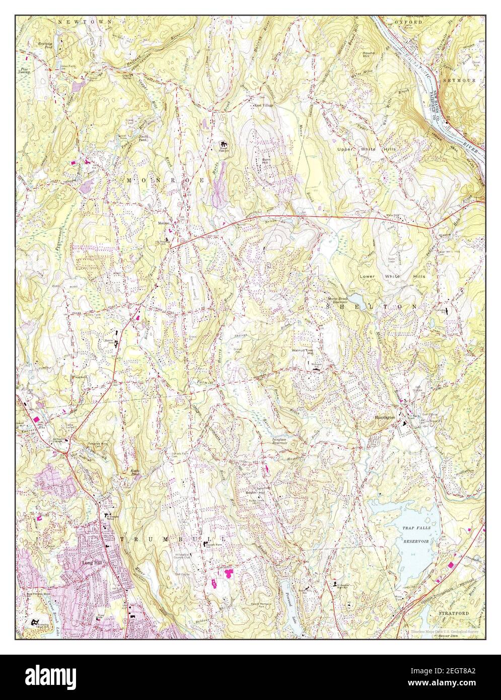 Long Hill, Connecticut, map 1964, 1:24000, United States of America by ...