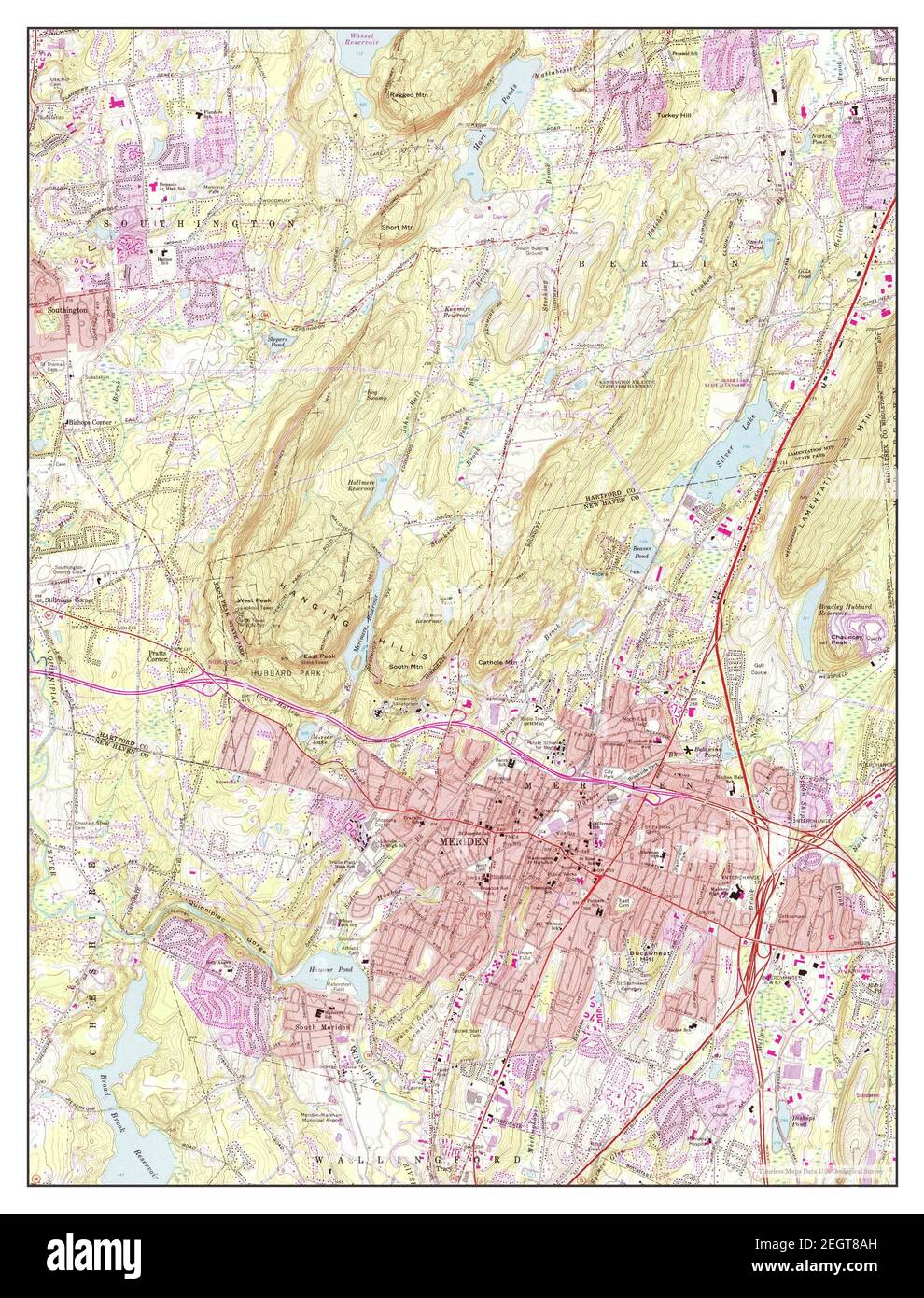 Map of meriden connecticut hi-res stock photography and images - Alamy