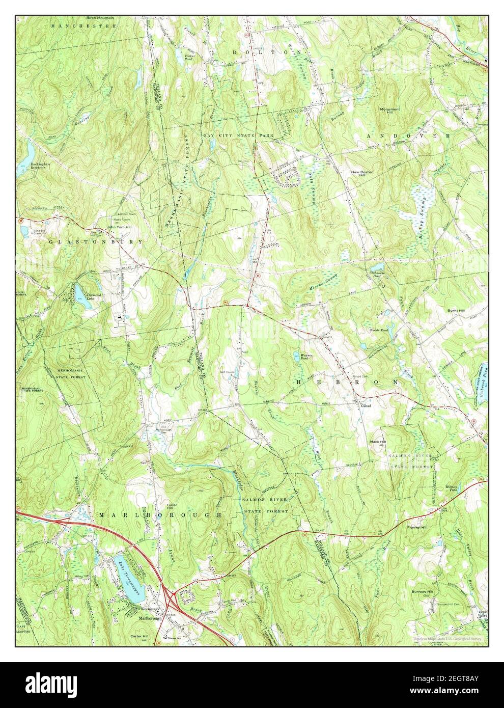 Marlborough, Connecticut, map 1967, 1:24000, United States of America ...