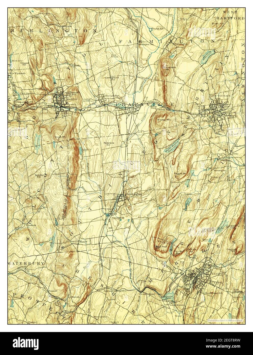 Map of meriden connecticut hi-res stock photography and images - Alamy