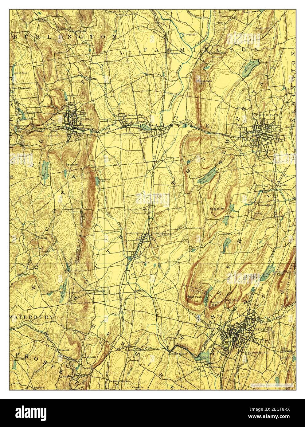 Map of meriden connecticut hi-res stock photography and images - Alamy