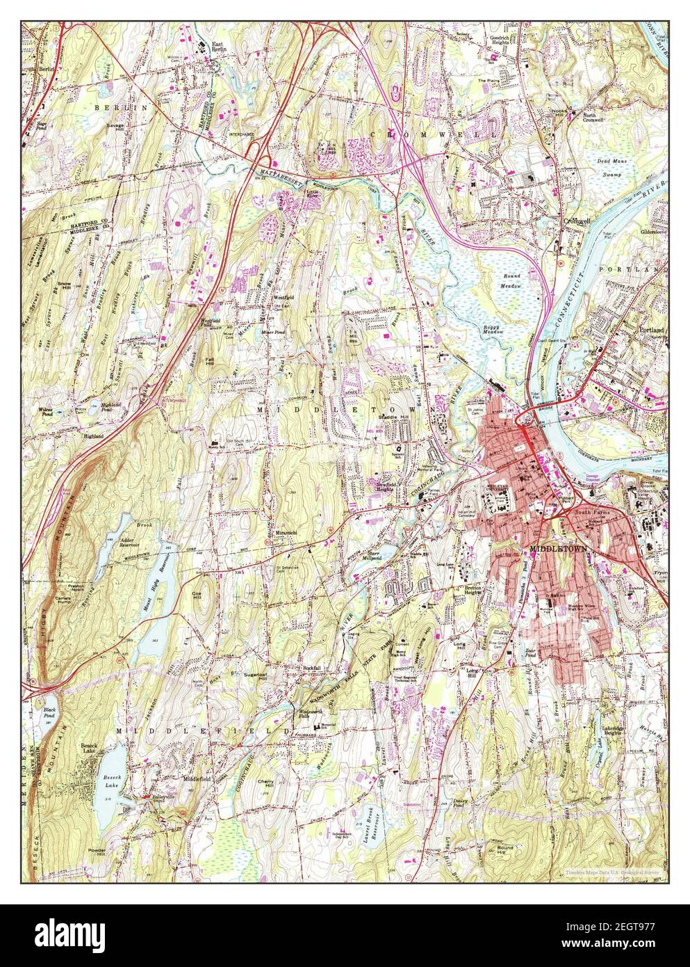 Map of middletown hi-res stock photography and images - Alamy