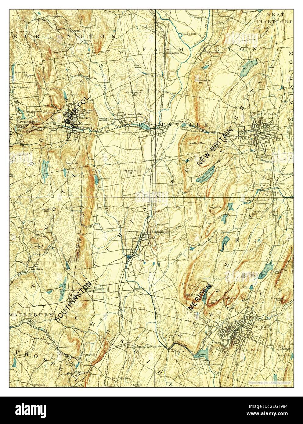 Map of meriden connecticut hi-res stock photography and images - Alamy