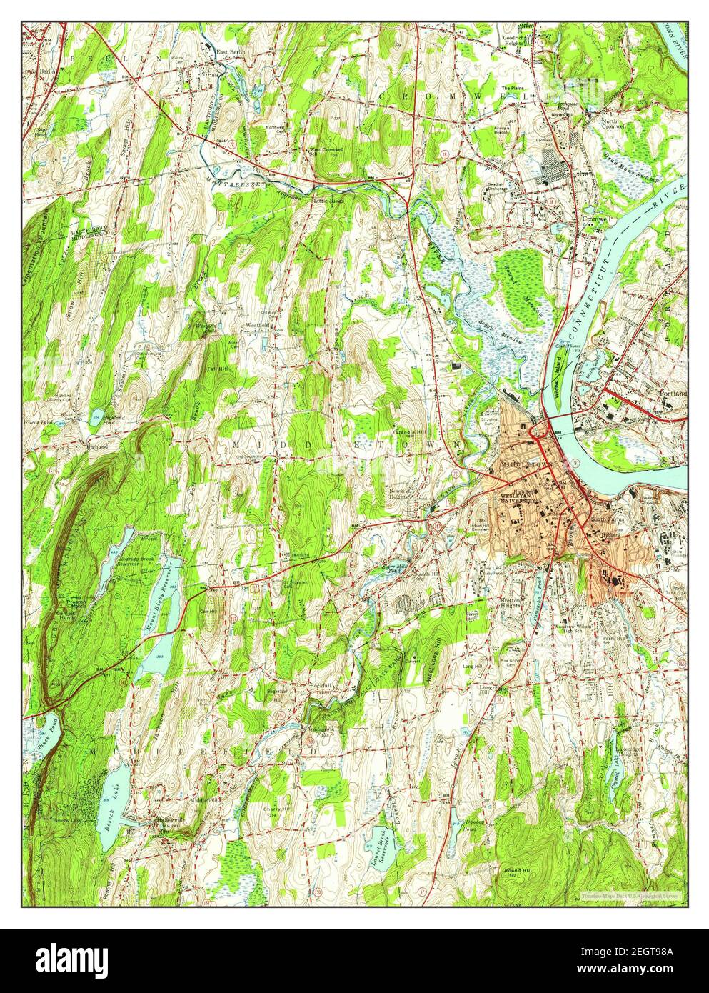 Middletown connecticut map hi-res stock photography and images - Alamy