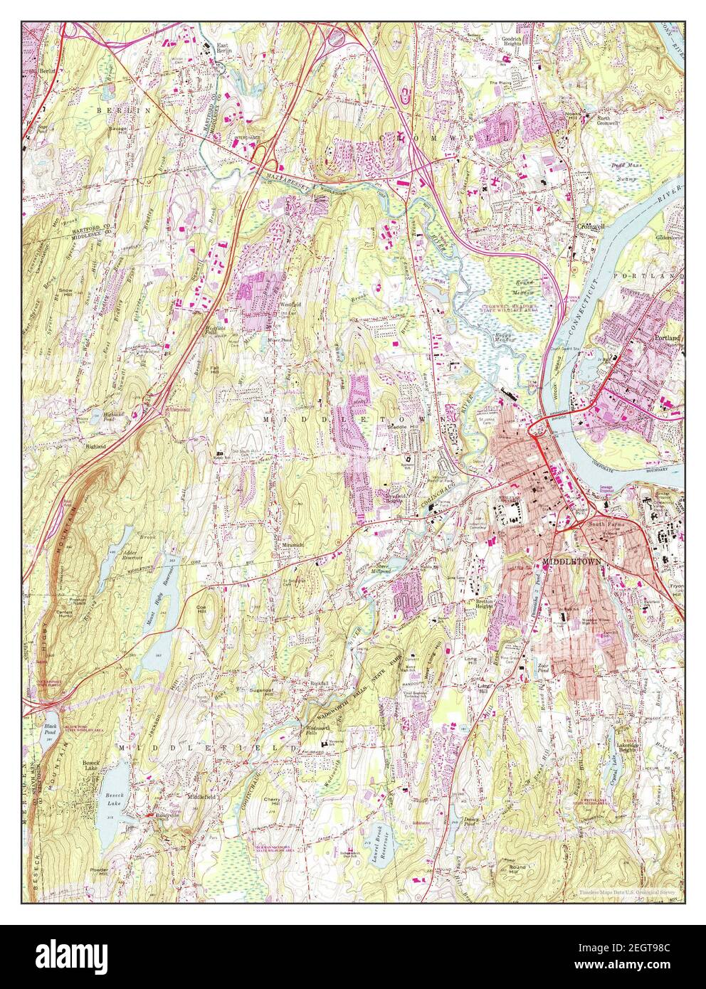 Map of middletown connecticut Cut Out Stock Images & Pictures - Alamy