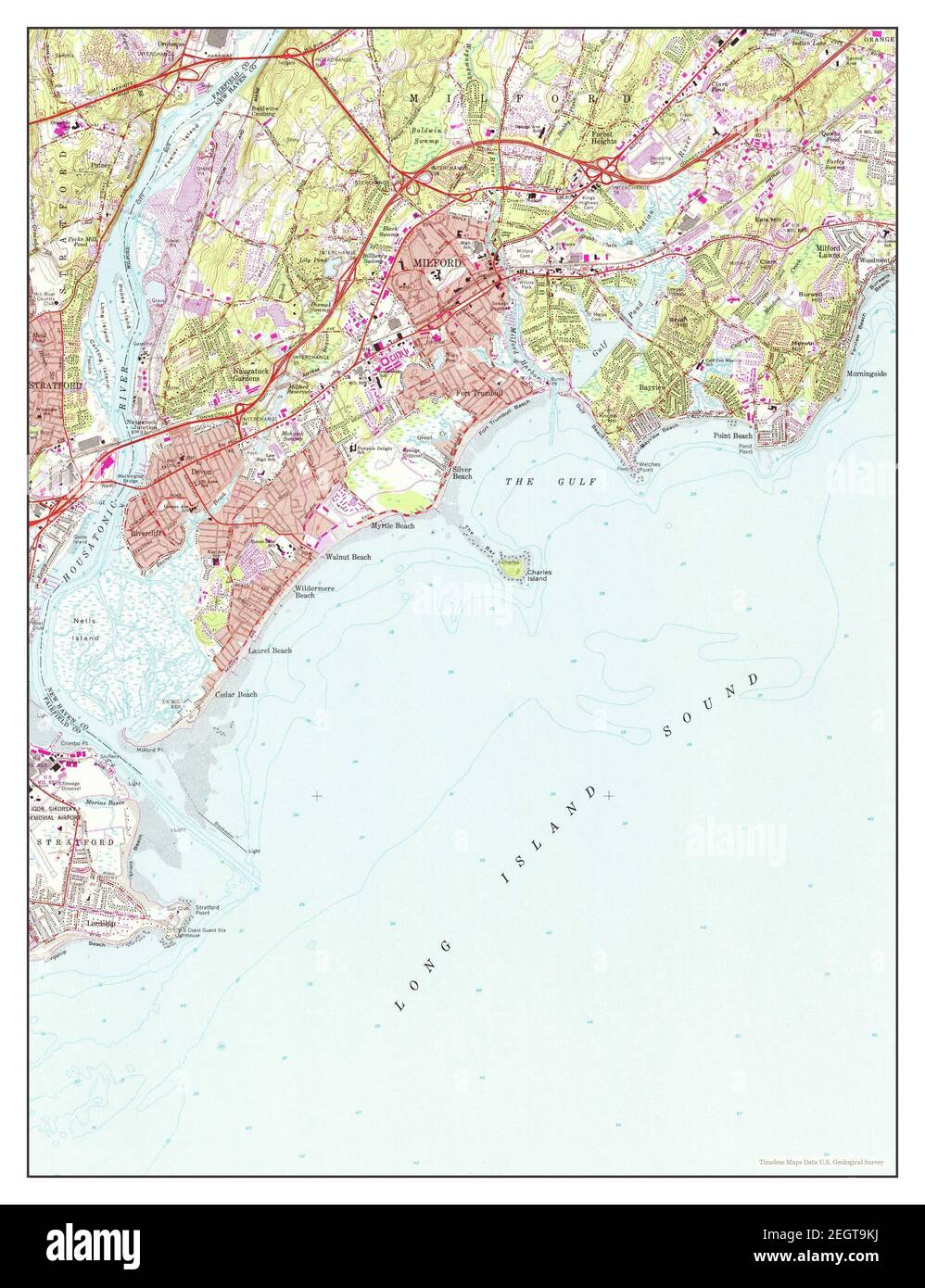 Milford Connecticut Map High Resolution Stock Photography and Images ...