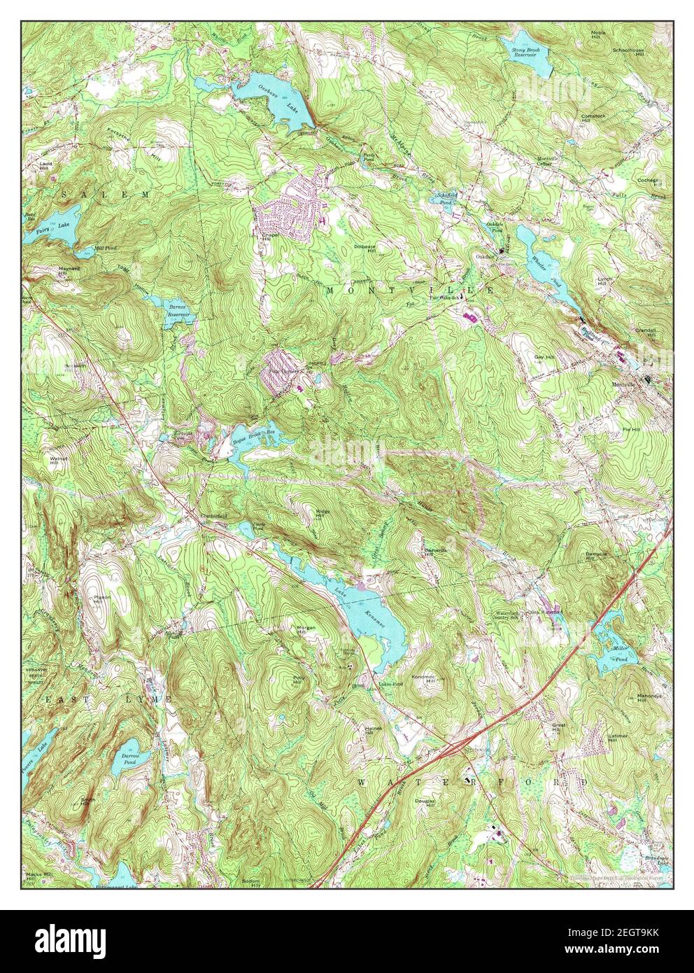 Montville, Connecticut, map 1958, 1:24000, United States of America by ...