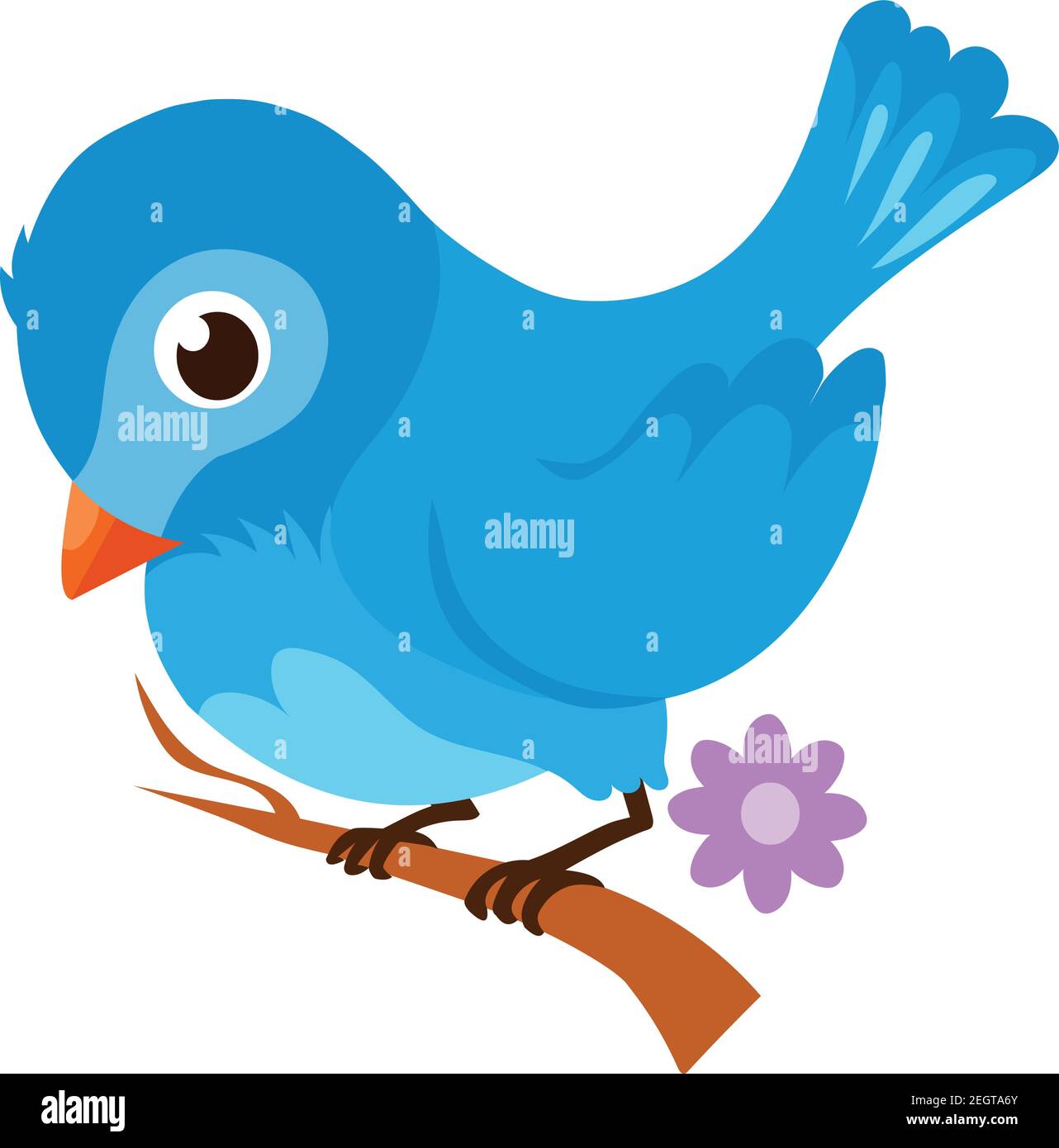 Small Cute Cartoon bird stock illustration Vector , isolated in white ...