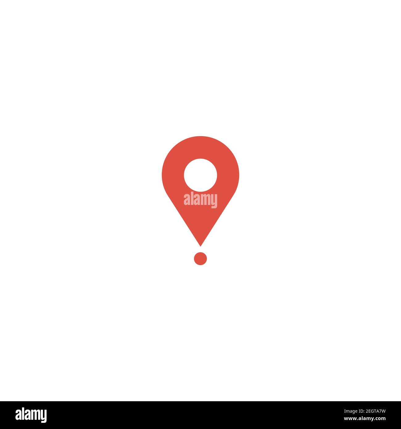 Map, flat style, red location icon, design, pointer symbol, vector ...