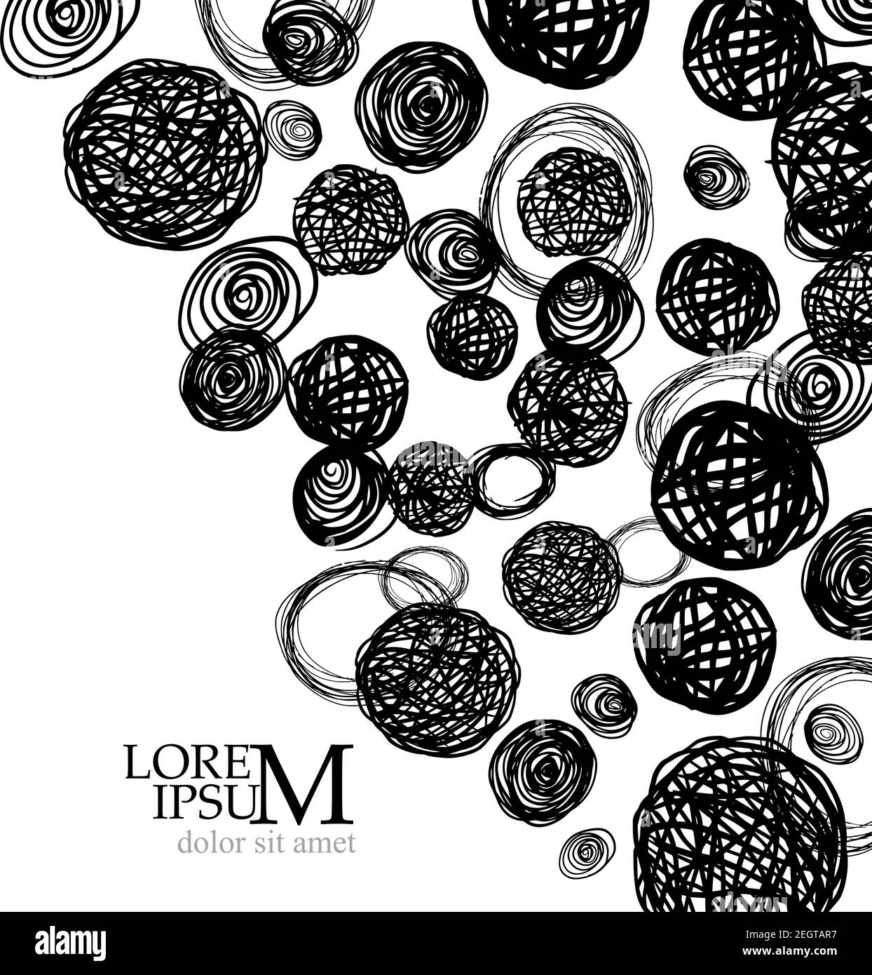 Background with black tangles. Vector illustration Stock Vector Image ...