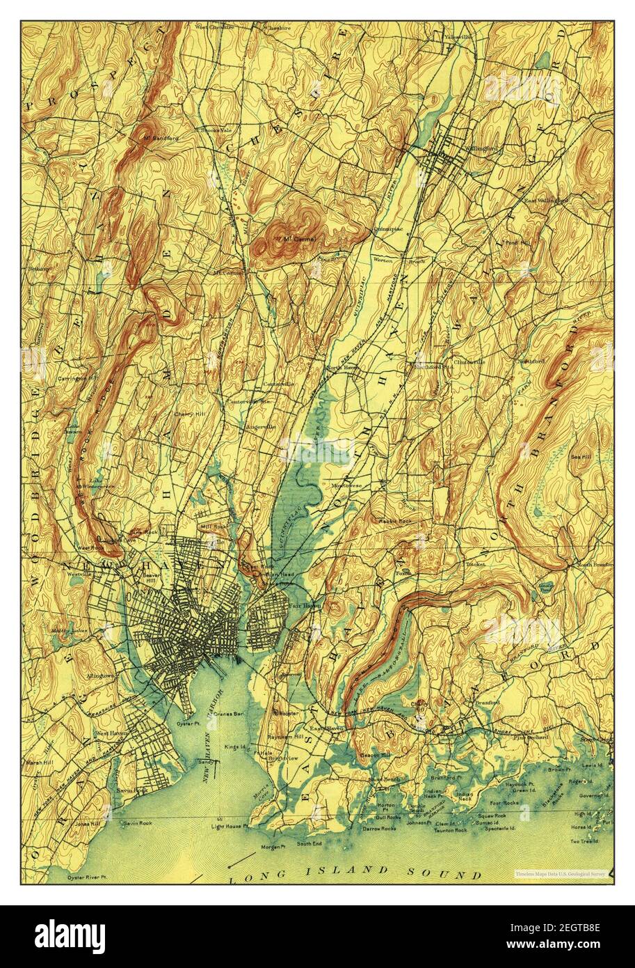 Map of new haven connecticut hi-res stock photography and images - Alamy