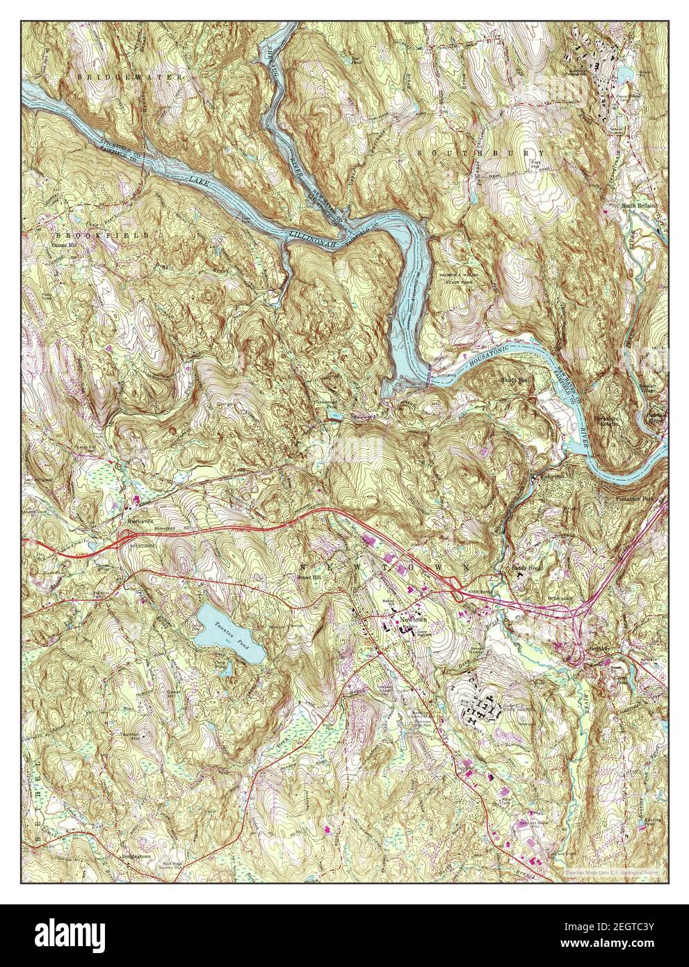 Newtown, Connecticut, map 1963, 1:24000, United States of America by ...