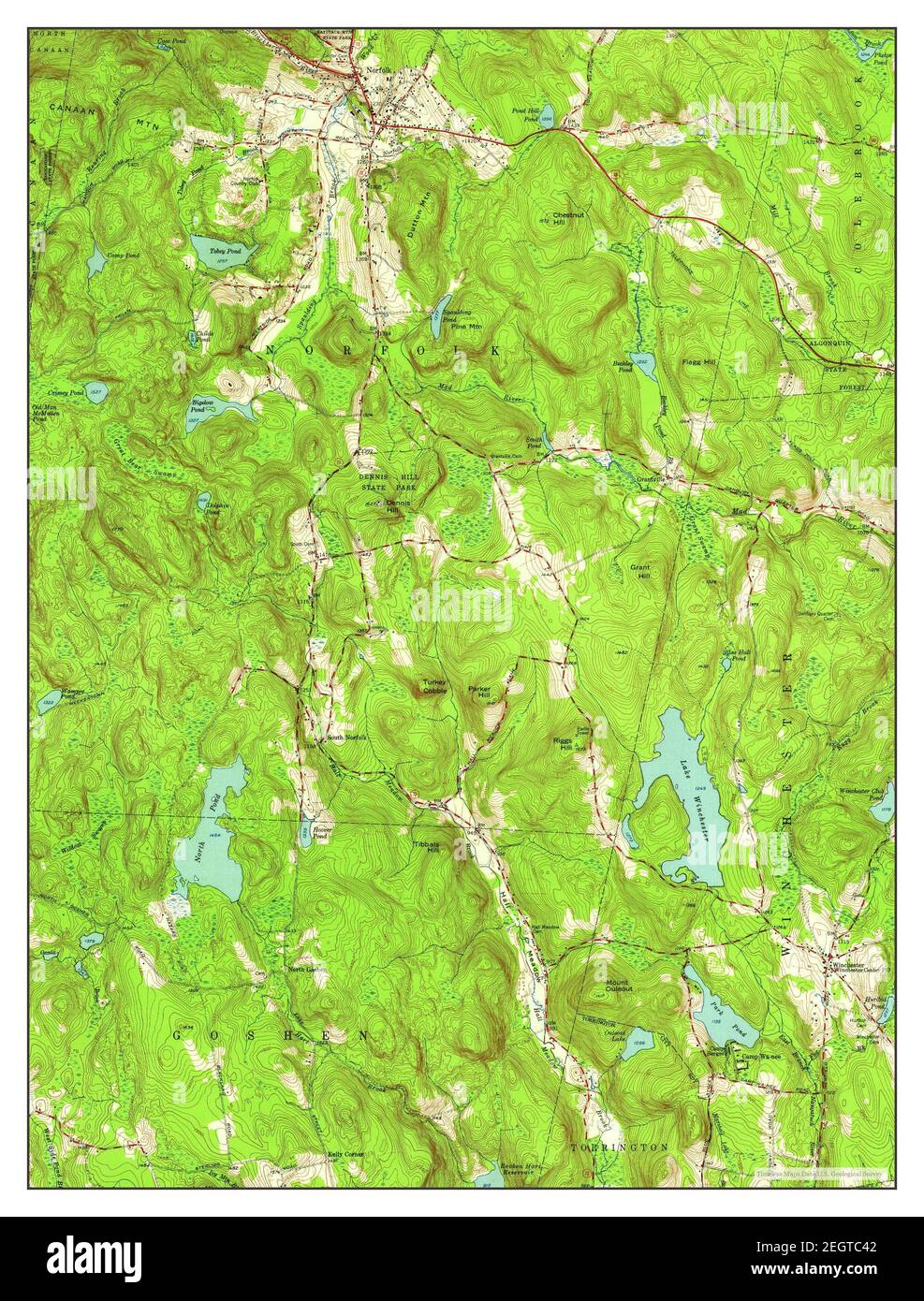 Norfolk, Connecticut, map 1956, 1:24000, United States of America by ...