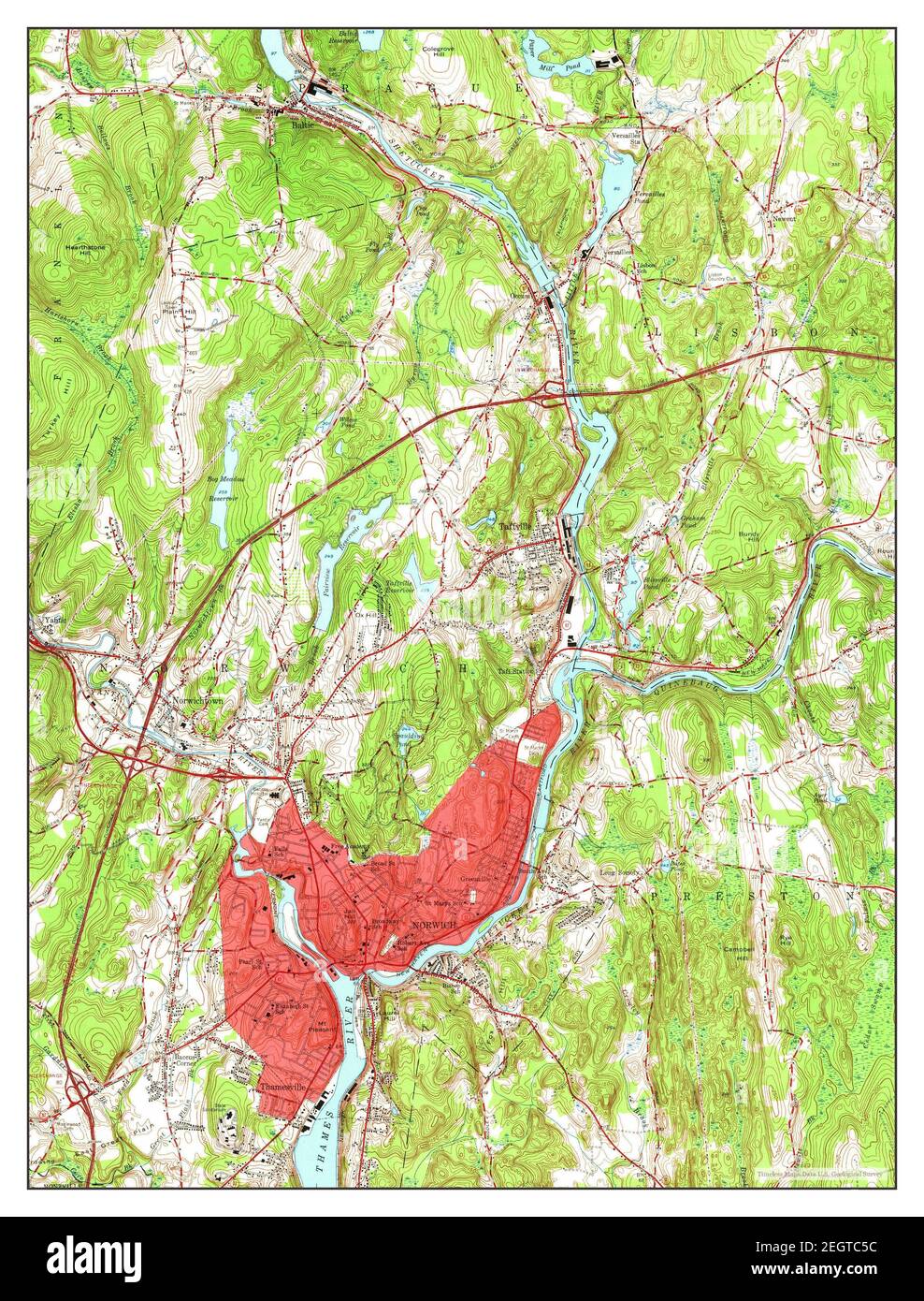 Map of norwich connecticut hi-res stock photography and images - Alamy