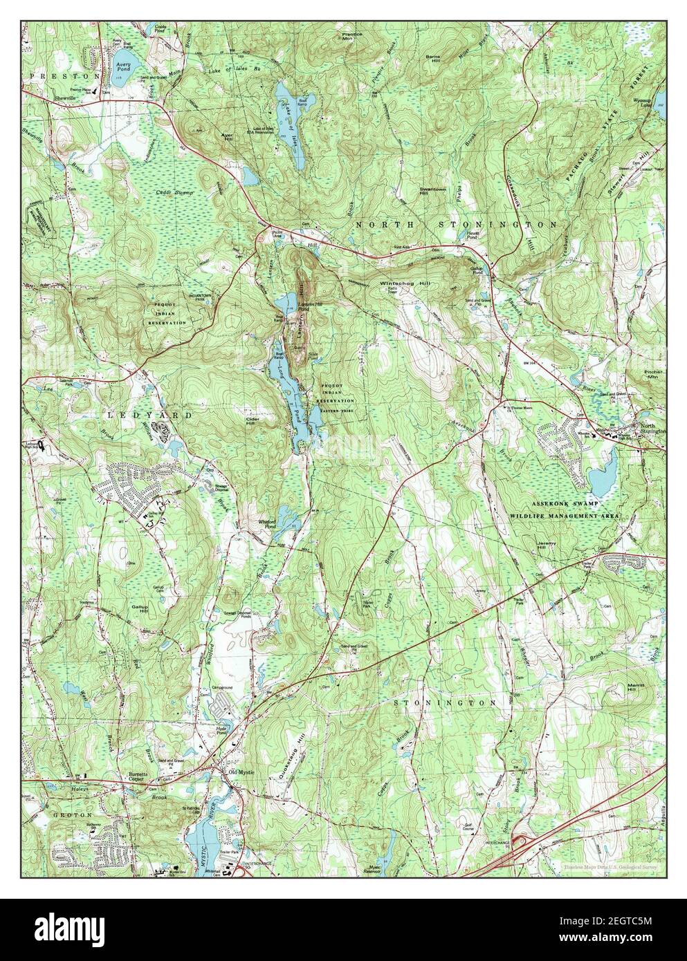 Old map of mystic Cut Out Stock Images & Pictures - Alamy
