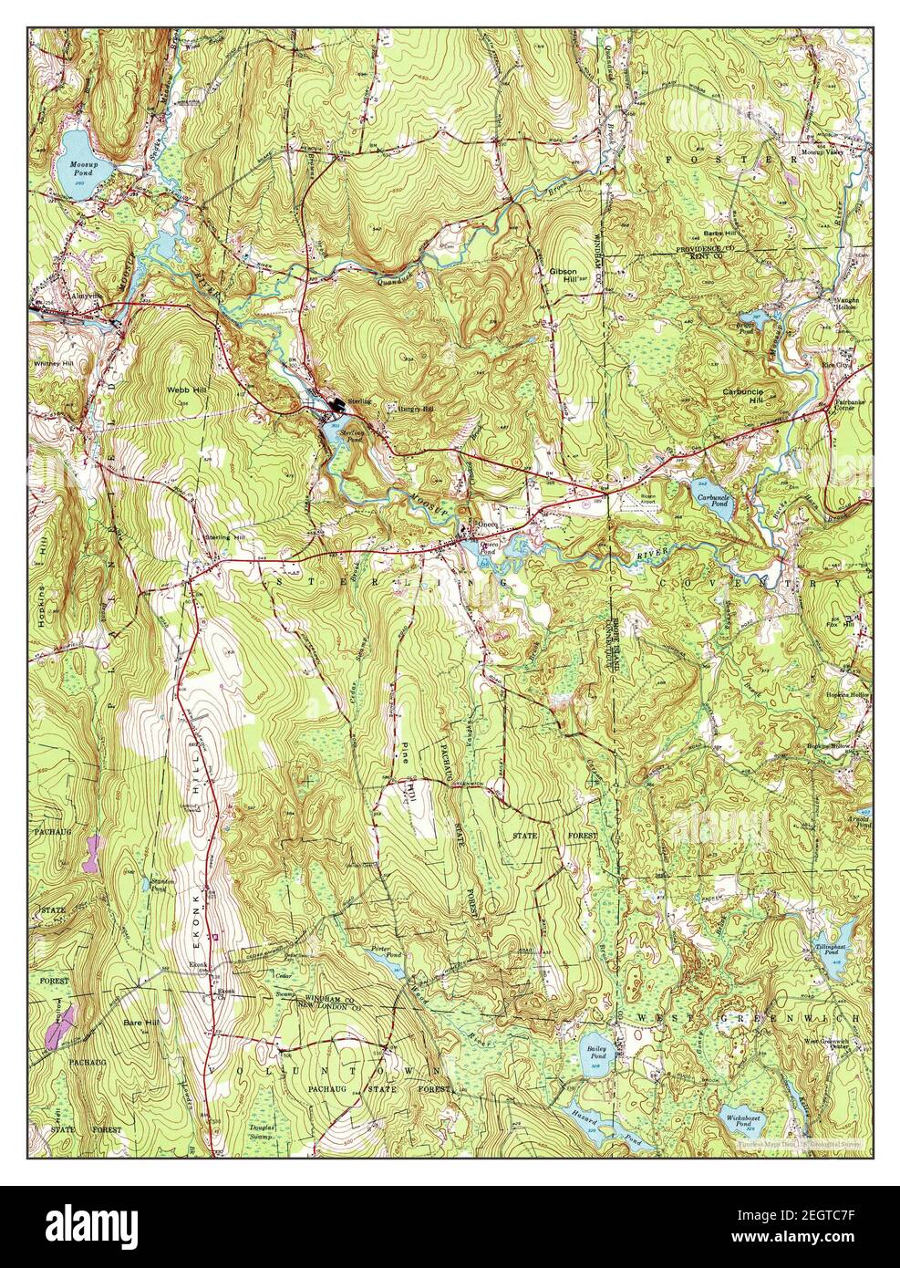 Oneco, Connecticut, map 1953, 1:24000, United States of America by ...