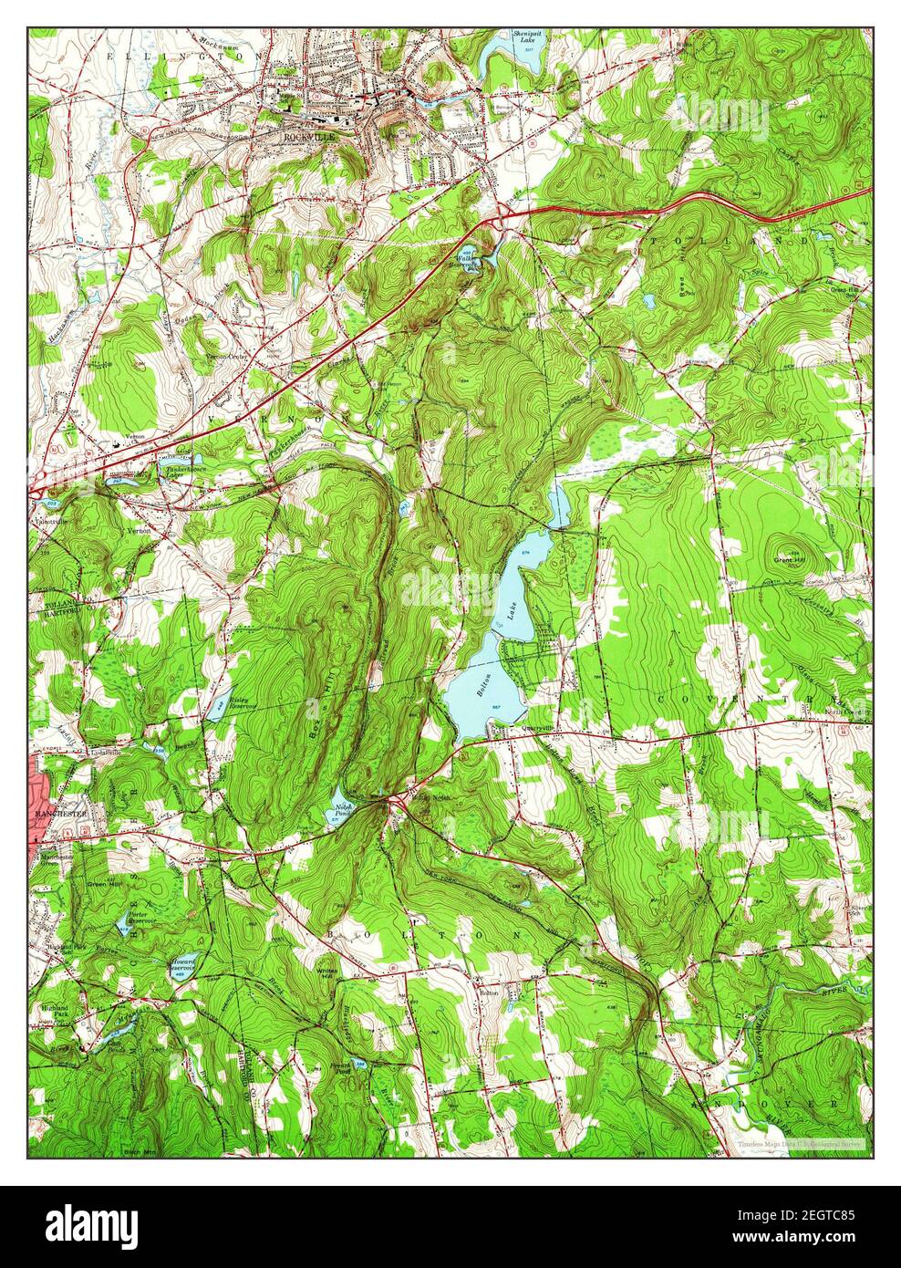 Rockville, Connecticut, map 1953, 1:24000, United States of America by ...