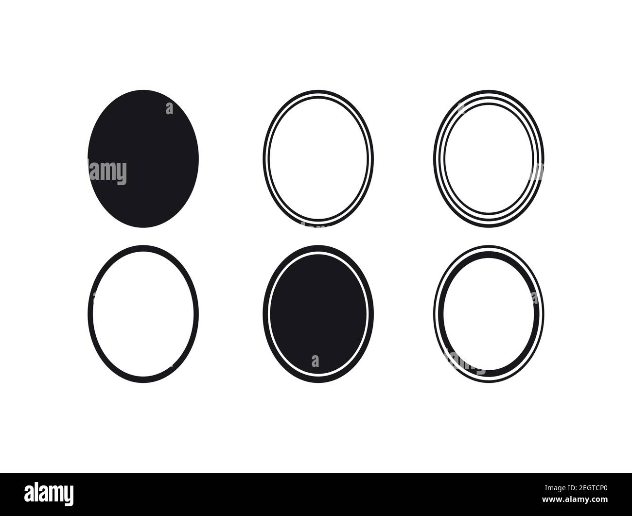 Basic Shapes Oval Monogram frame Basic Shapes Stock Vector Image & Art ...