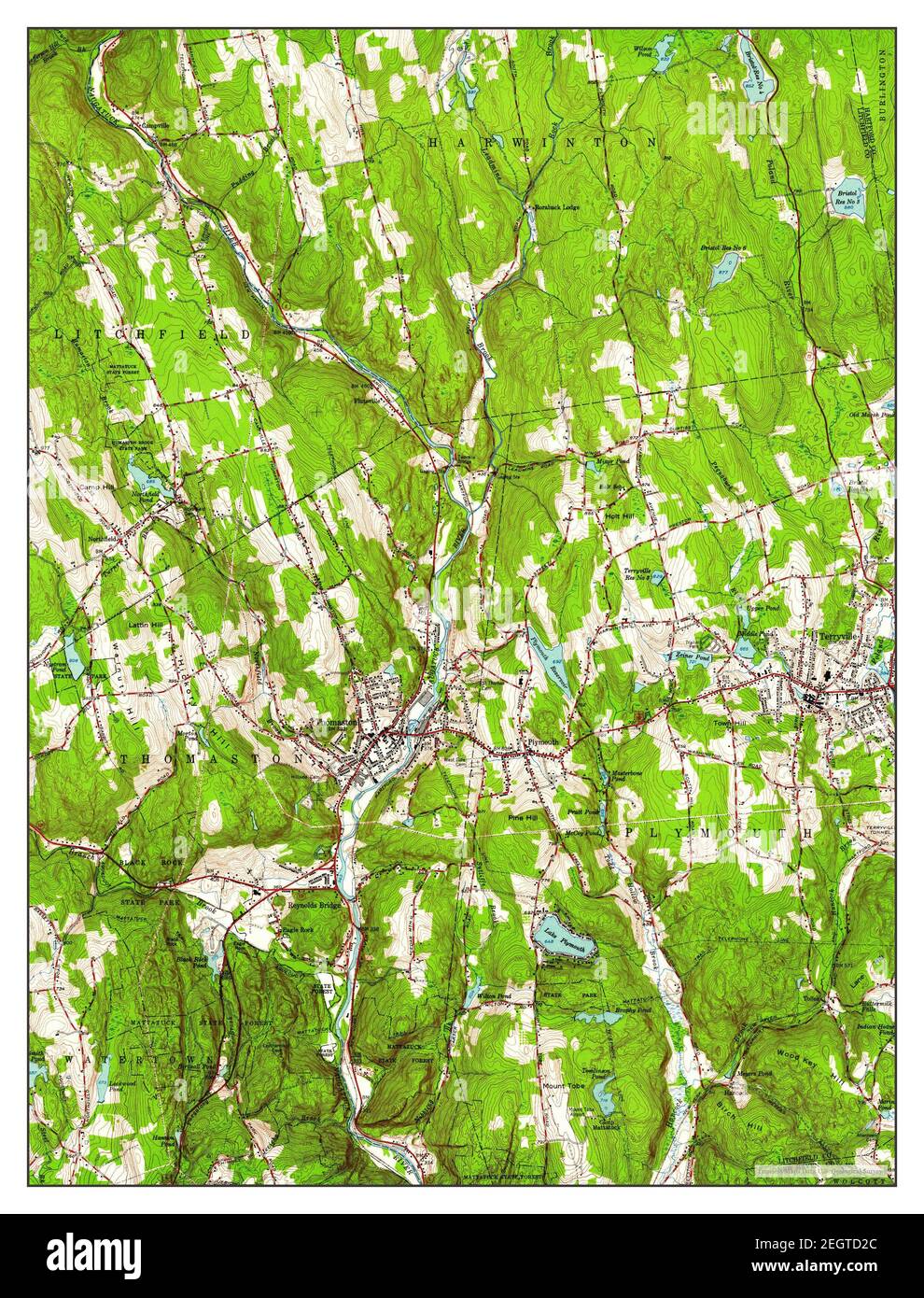 Thomaston, Connecticut, map 1956, 1:24000, United States of America by ...