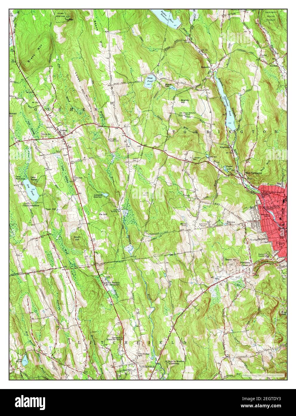West Torrington, Connecticut, map 1956, 1:24000, United States of ...
