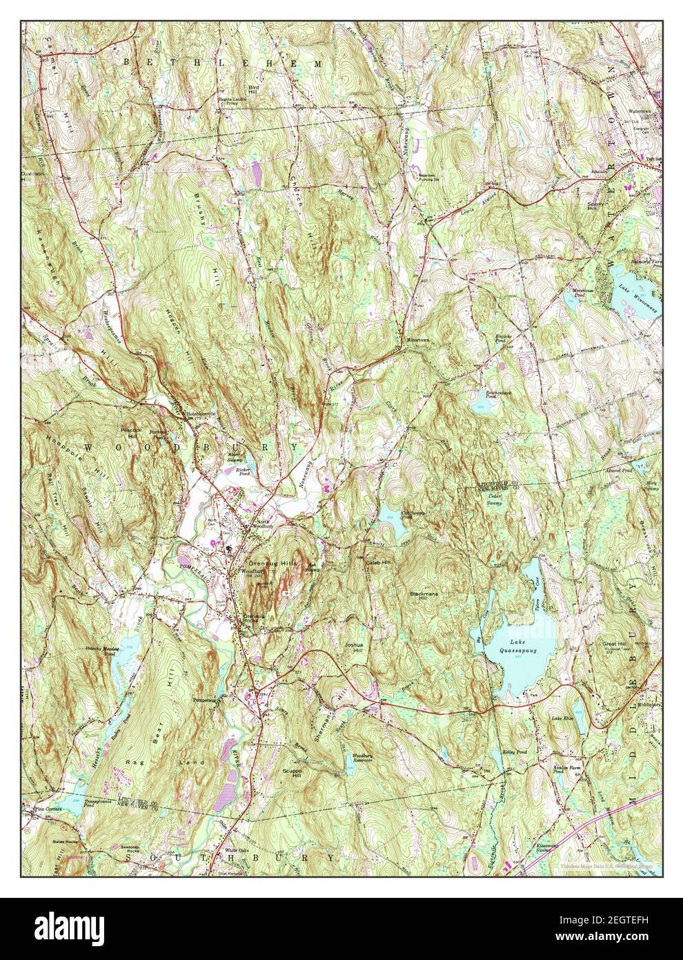 Woodbury, Connecticut, map 1955, 1:24000, United States of America by ...