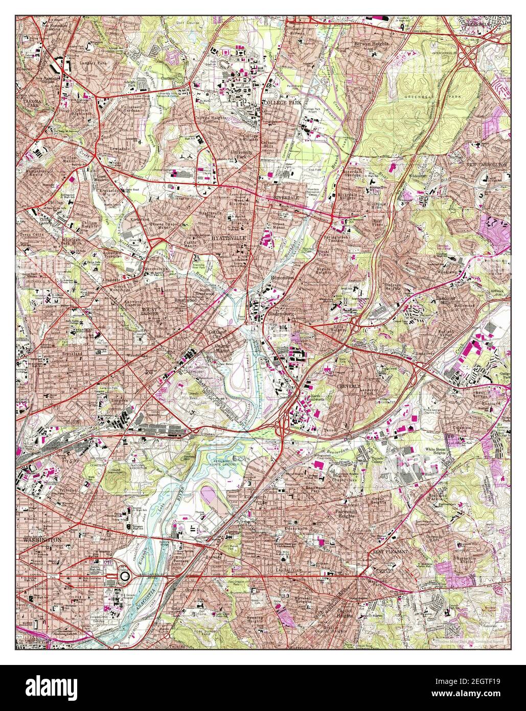 Washington dc street map hi-res stock photography and images - Alamy