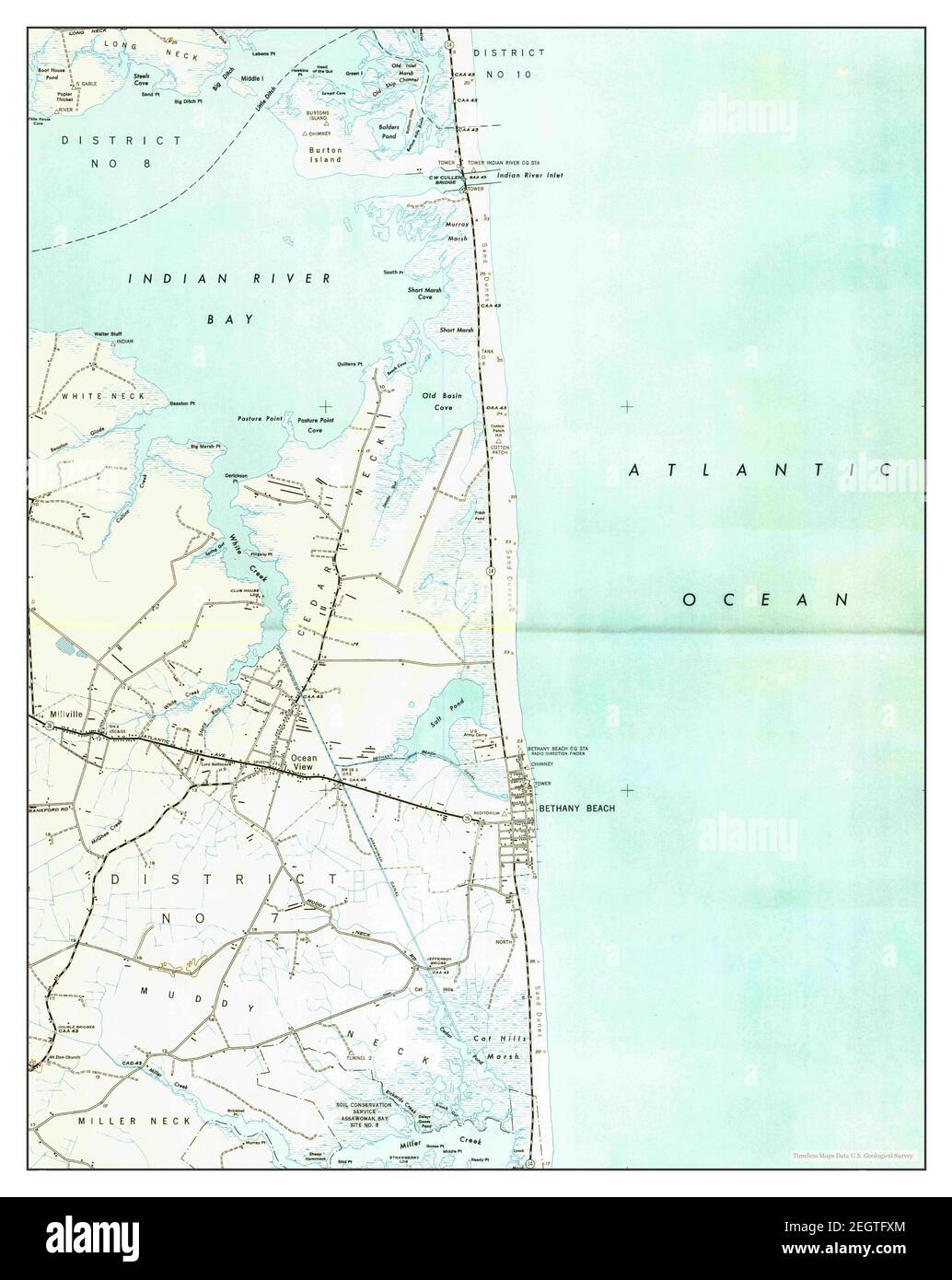 Bethany beach map hi-res stock photography and images - Alamy