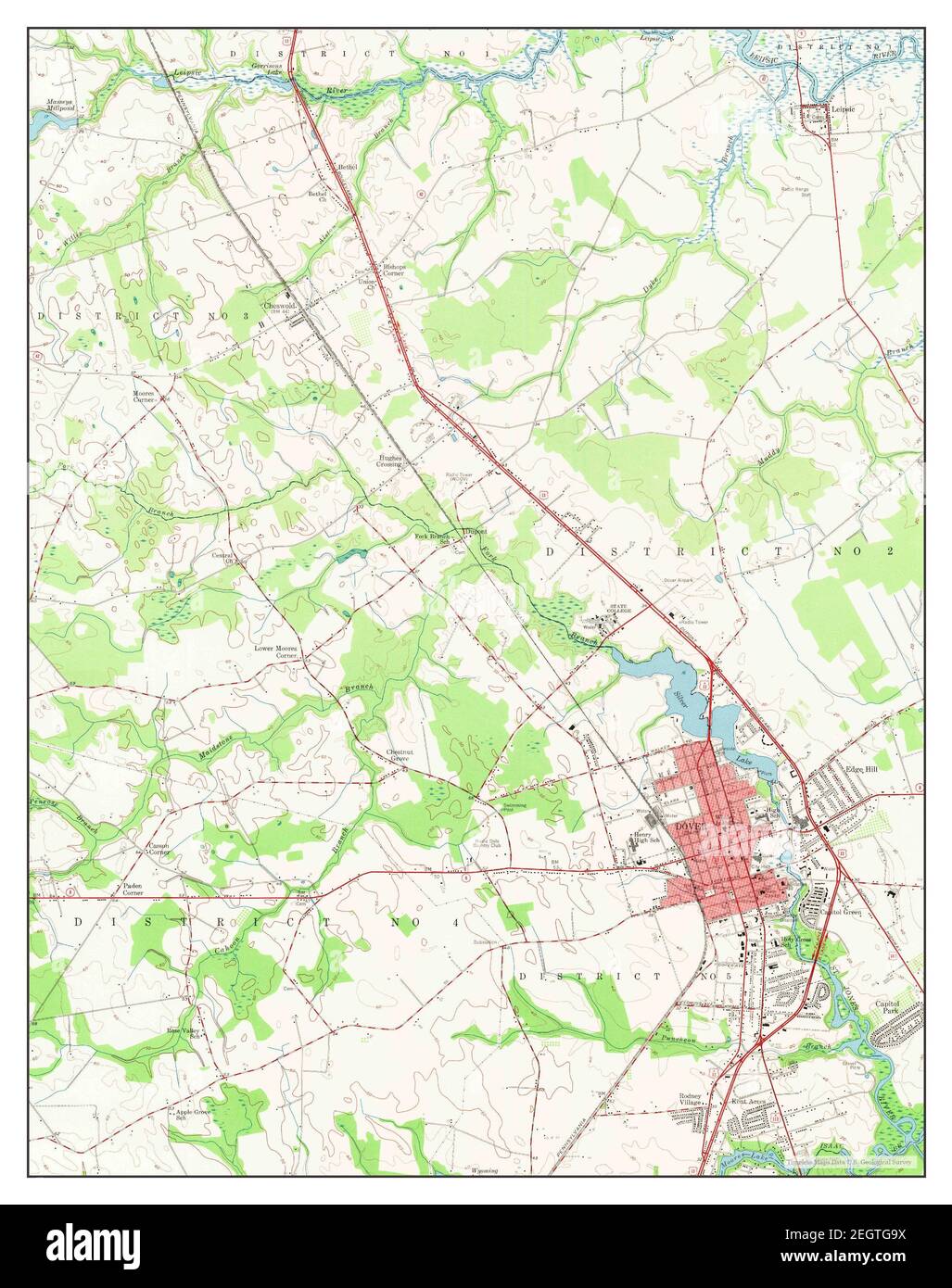 Dover, Delaware, map 1956, 1:24000, United States of America by ...