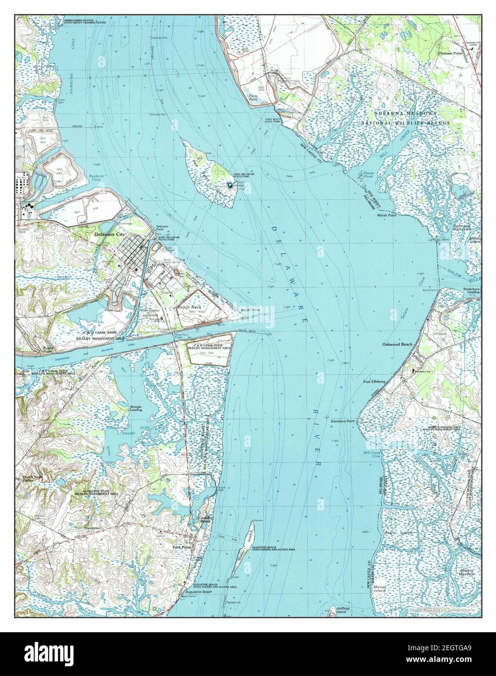 Delaware City, Delaware, map 1999, 1:24000, United States of America by ...
