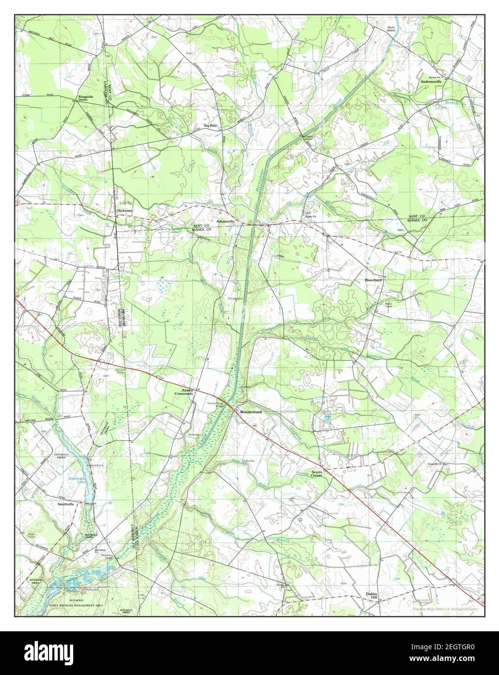Old map of delaware Cut Out Stock Images & Pictures - Alamy