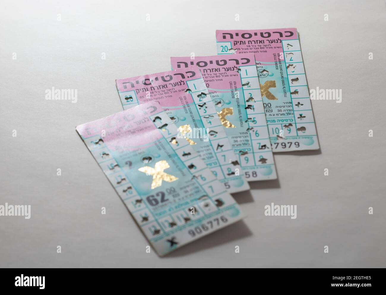 jerusalem-israel. 26-10-2020. Old tickets for youth and adults for ...