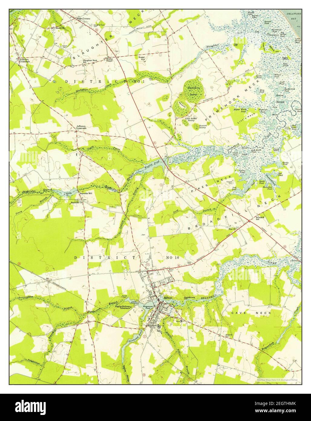 Milton, Delaware, map 1955, 1:24000, United States of America by ...