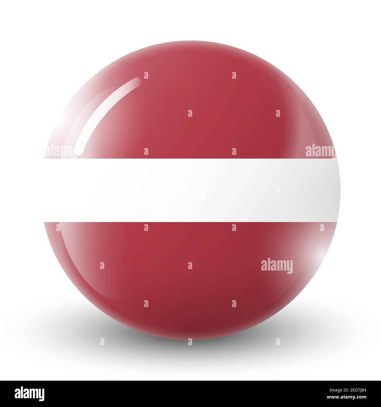 Glass light ball with flag of Latvia. Round sphere, template icon ...