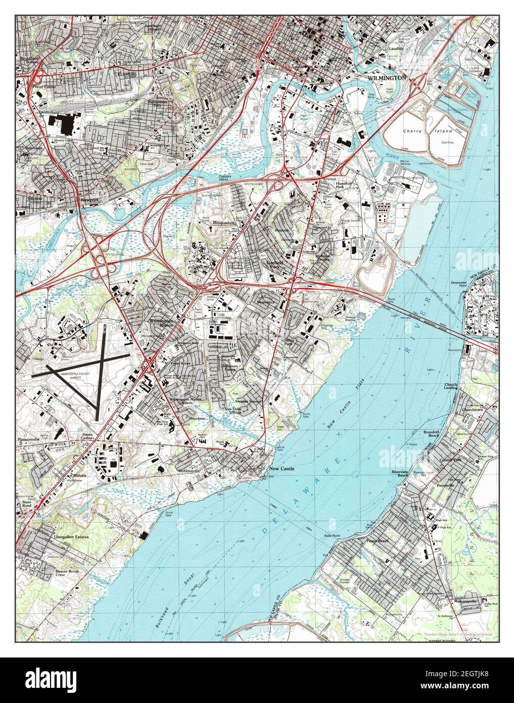 Wilmington South, Delaware, map 1997, 1:24000, United States of America ...