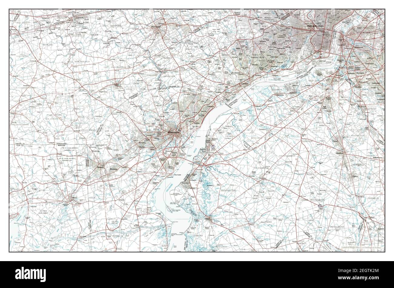 Wilmington, Delaware, map 1984, 1:100000, United States of America by ...