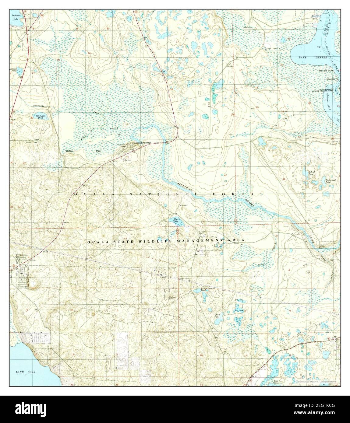 Alexander Springs, Florida, map 1994, 1:24000, United States of America ...